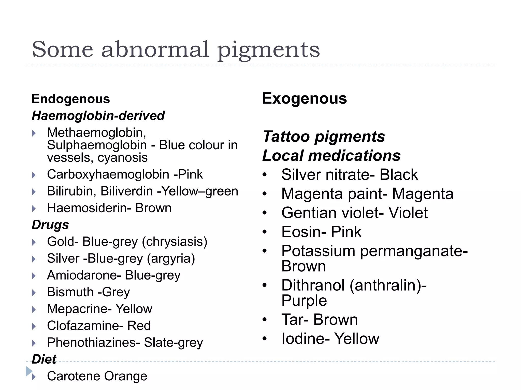 Disorders of pigmentation | PPTX