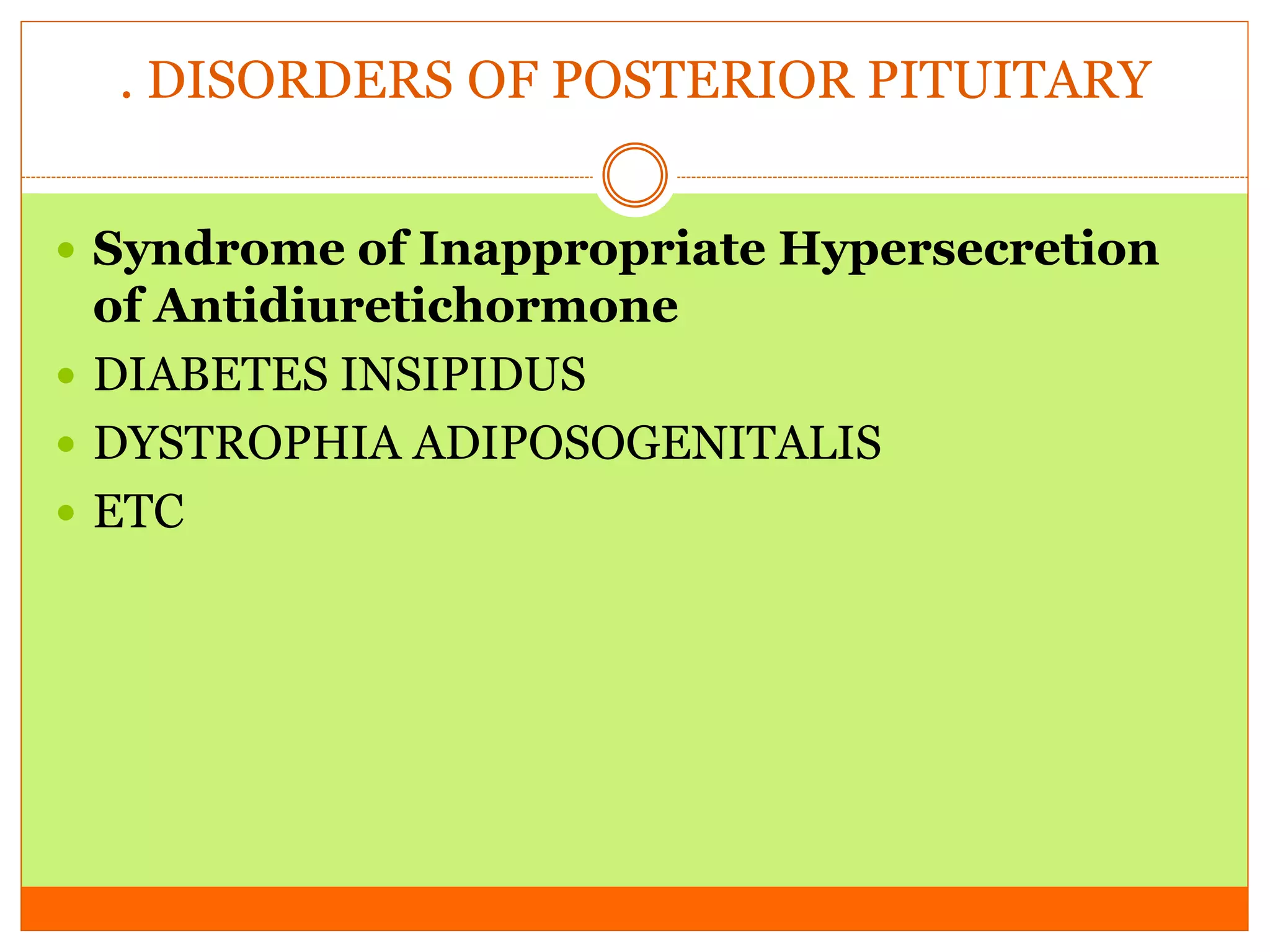 DISORDERS OF PITUITARY G.pptx | Hormonal Disorders | Endocrine and ...