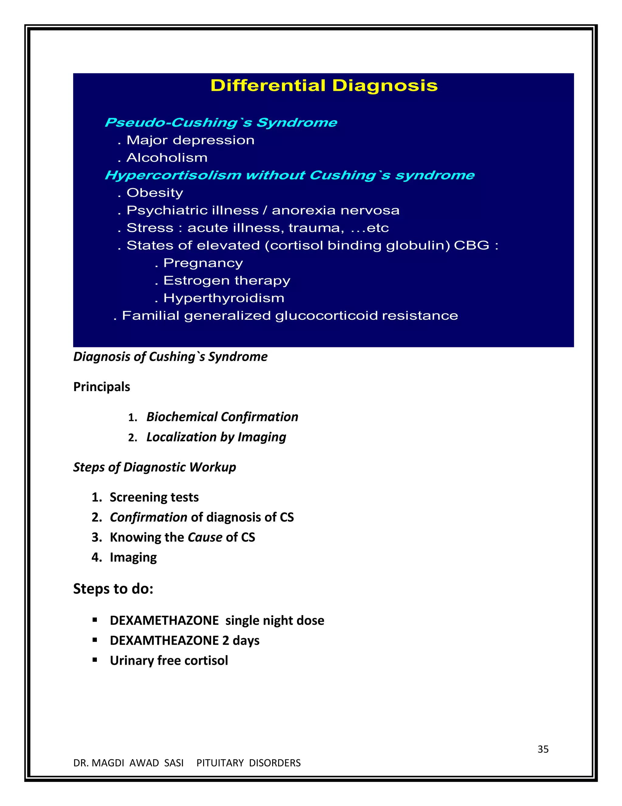 Disorders of pituitary gland (( THE MASTER )) BY M.SASI