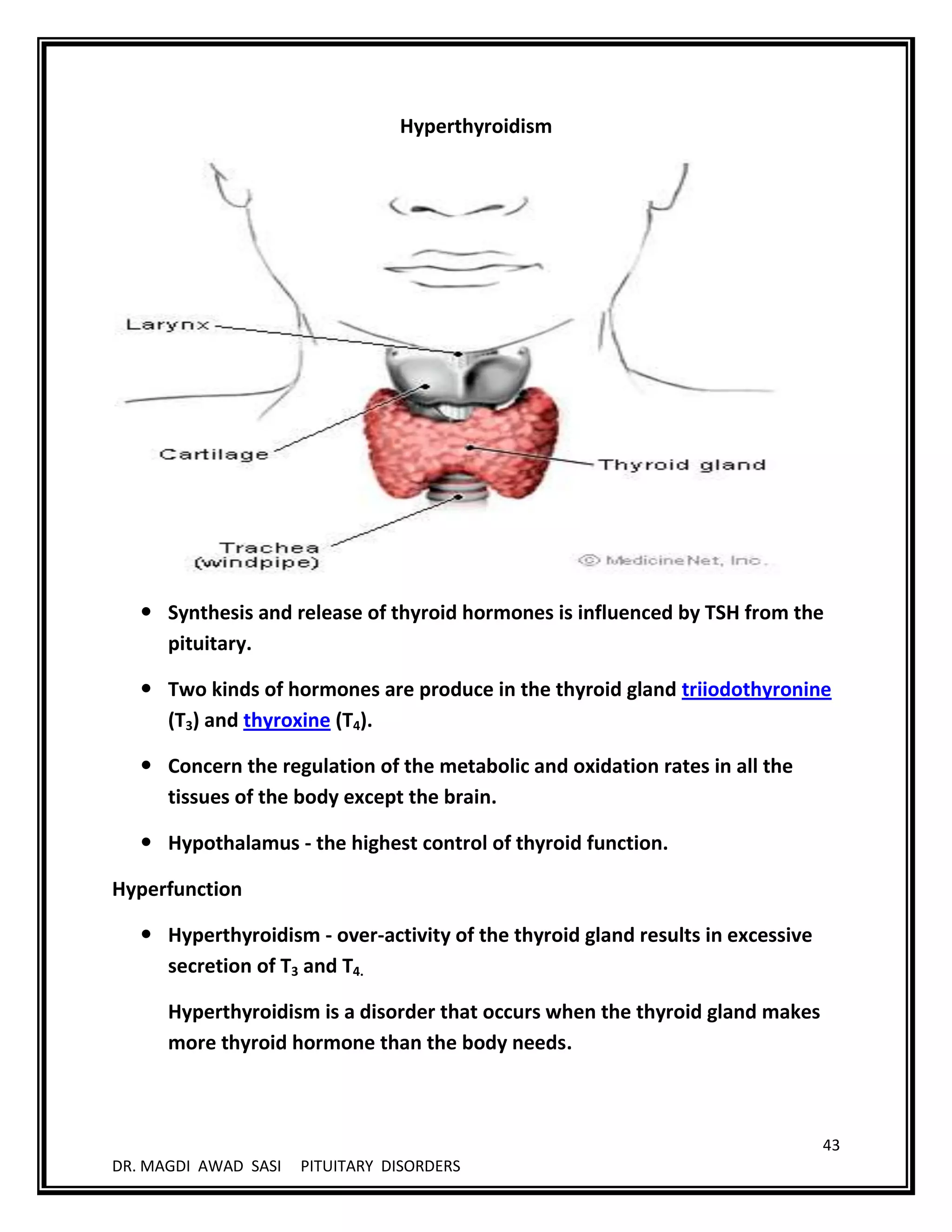 Disorders of pituitary gland (( THE MASTER )) BY M.SASI