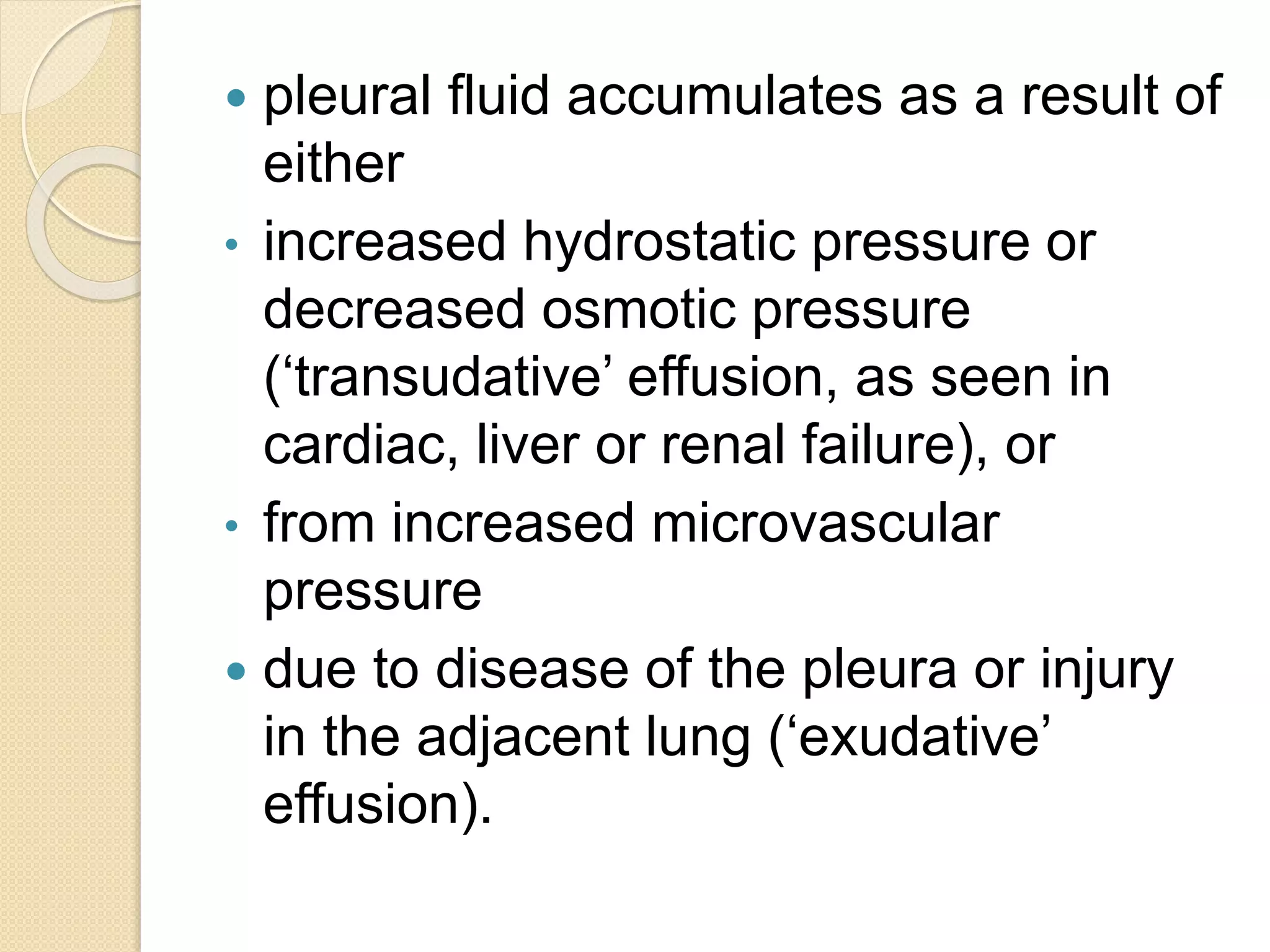Disorders of pleura | PPTX