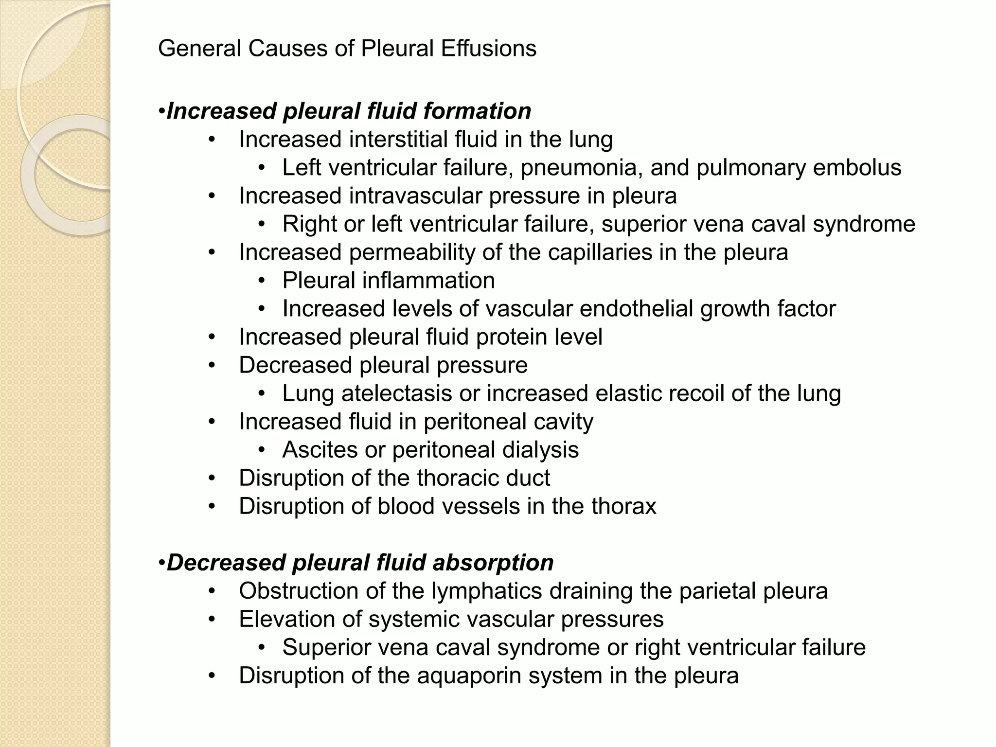 Disorders of pleura | PPTX