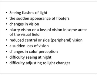 disorders of posterior chamber and retina -retinal and vitereous ...