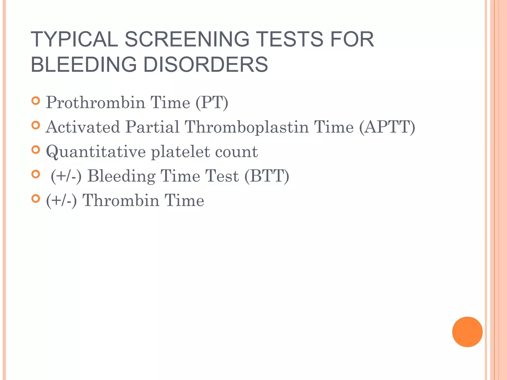 Disorders of primary haemostatsis | PPT