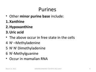 Disorders of purine metabolism | PPT