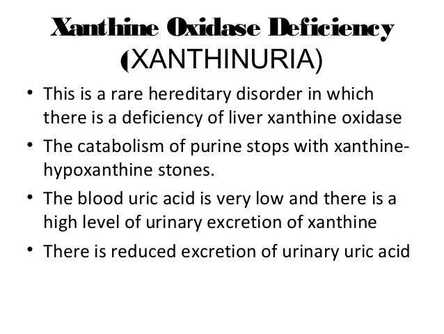 Disorders of purine metabolism