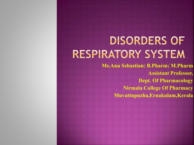 Disorders of respiratory system | PPTX