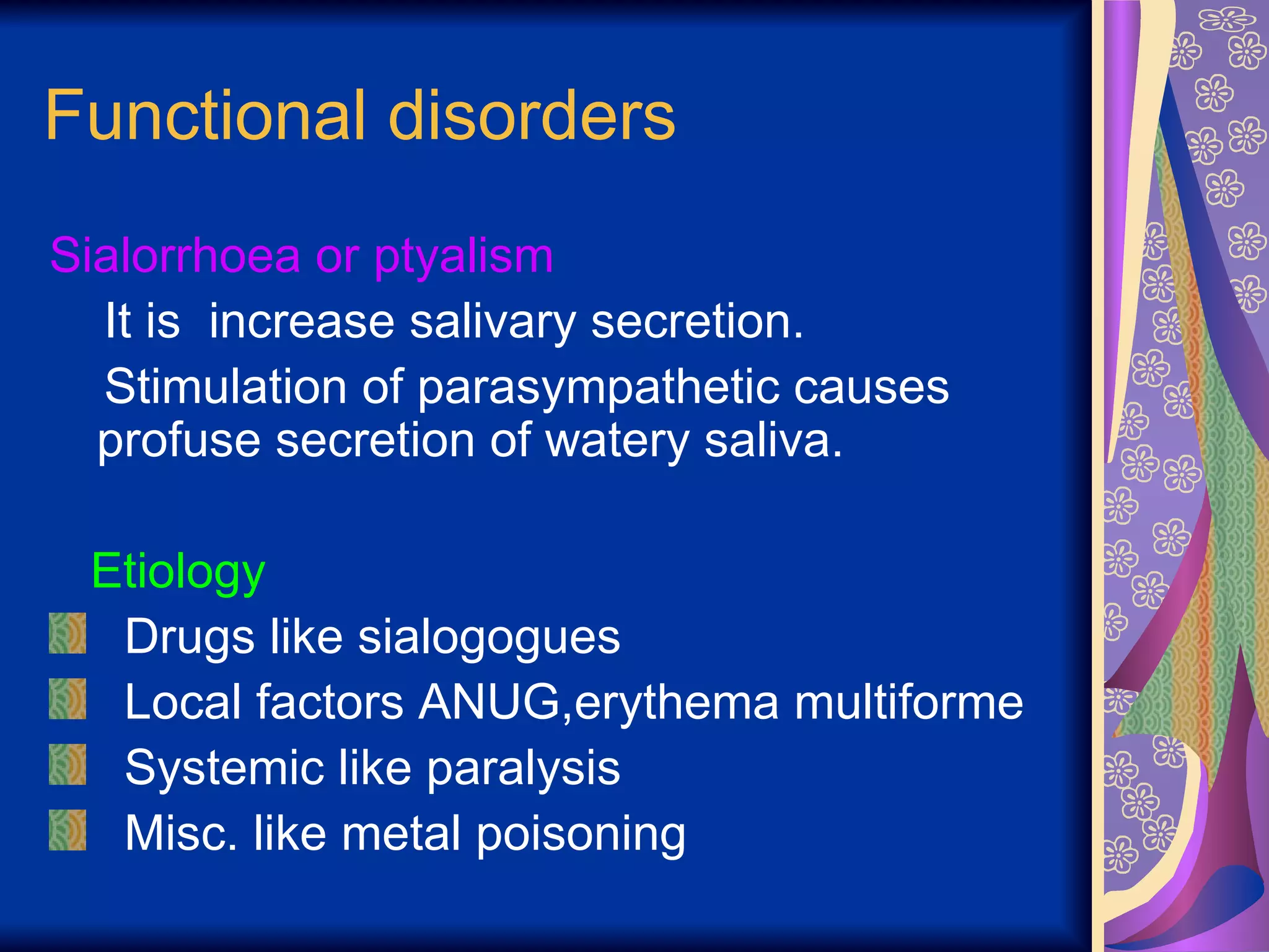 Disorders of salivary glands | PPT