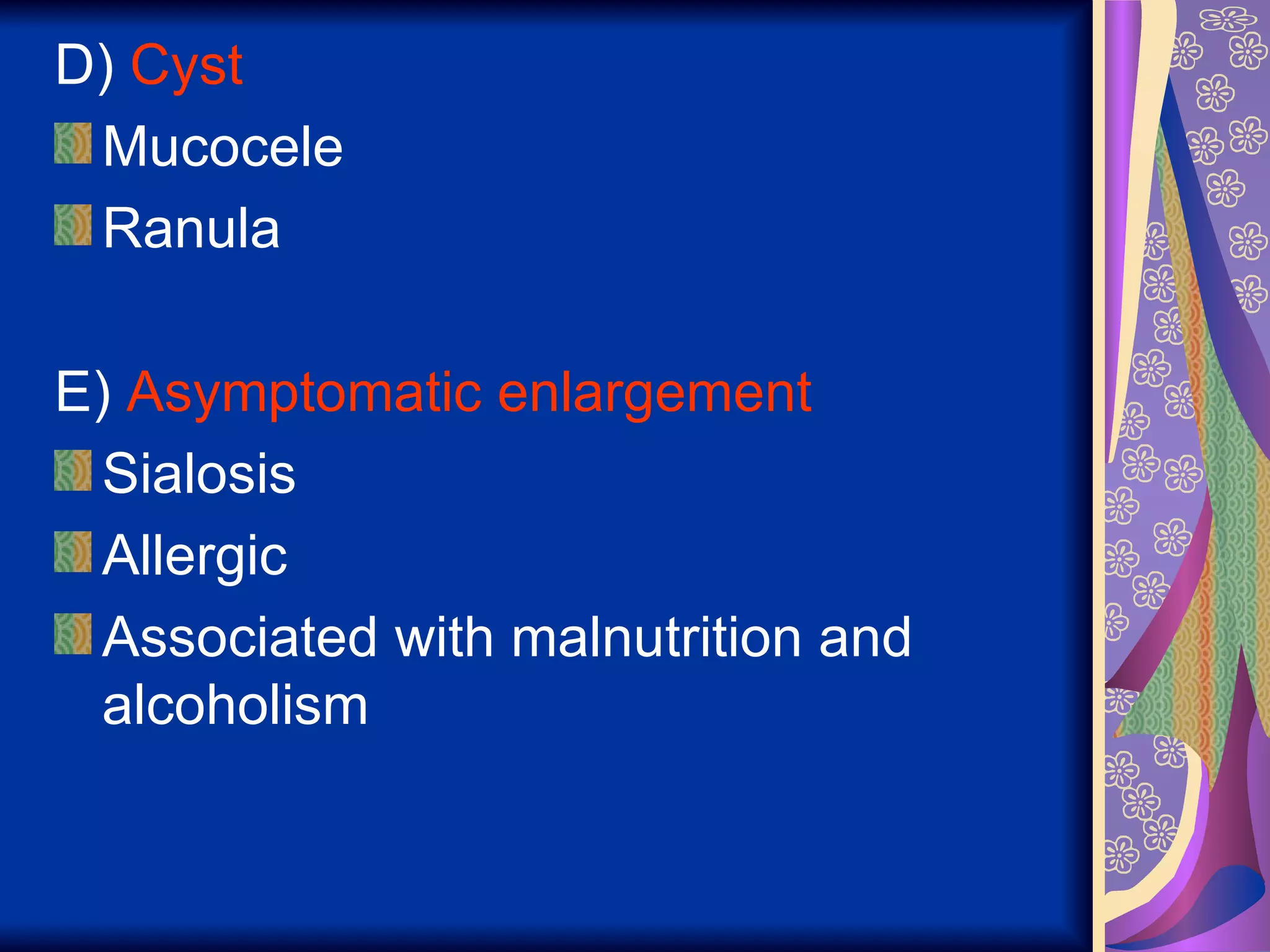 Disorders of salivary glands | PPT