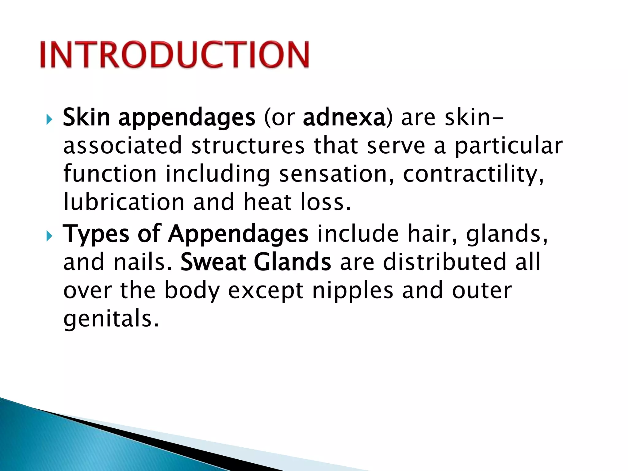 Disorders of skin appendages | PPTX | Skin and Dermatology | Diseases ...