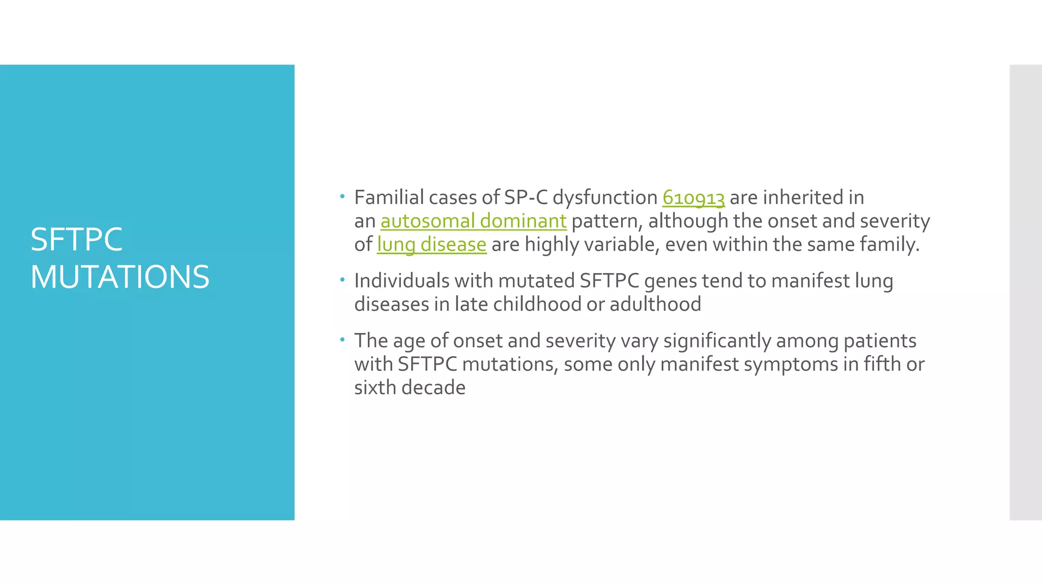 Disorders of surfactant metabolism | PPTX