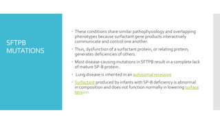 Disorders of surfactant metabolism | PPTX