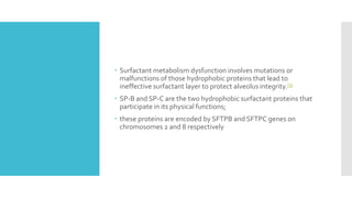 Disorders of surfactant metabolism | PPTX