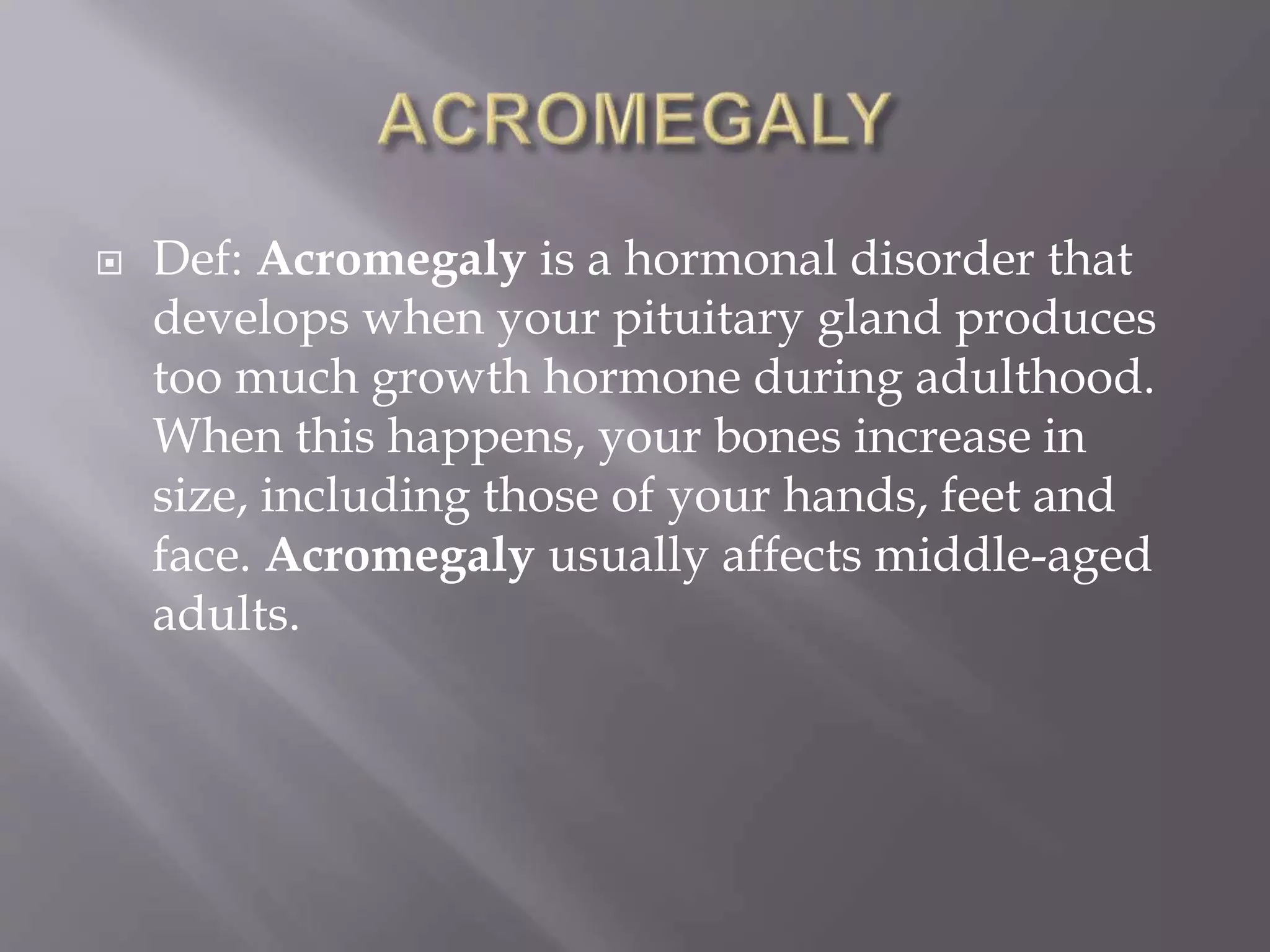 Disorders of the anterior pituitary and hypothalamus | PPT