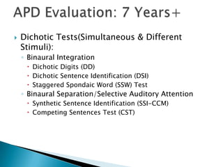 Disorders of the auditory nervous system | PPTX