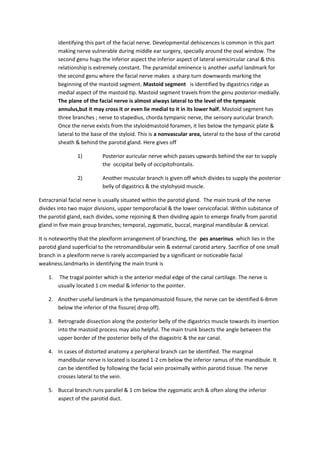 Disorders of the facial nerve | DOC