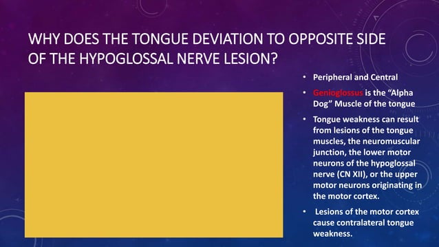 Disorders of the hypoglossal nerves | PPTX | Brain and Nervous System Disorders | Diseases and ...