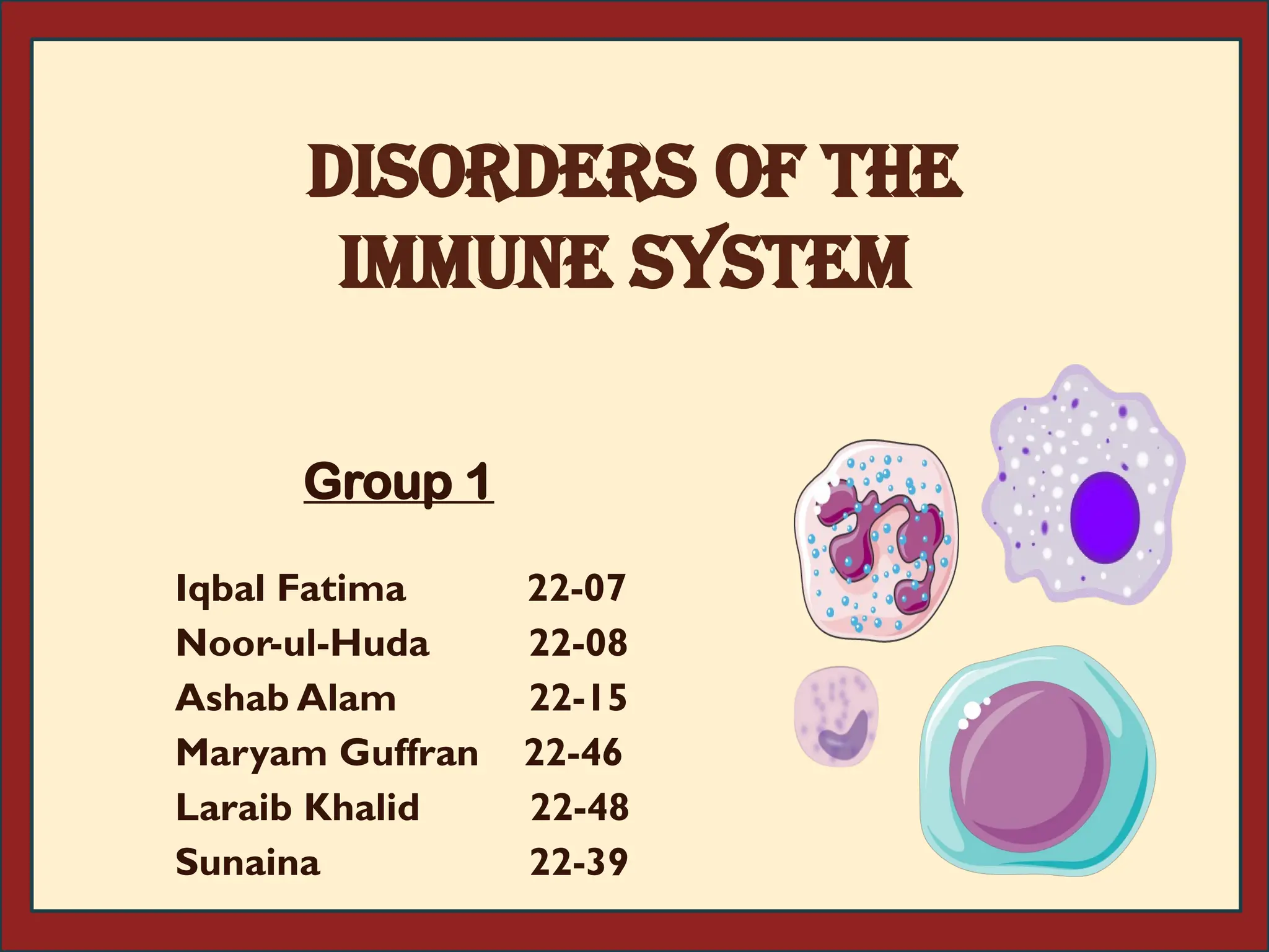 Disorders of the immune system (PRESENTATION).pptx | Infectious ...
