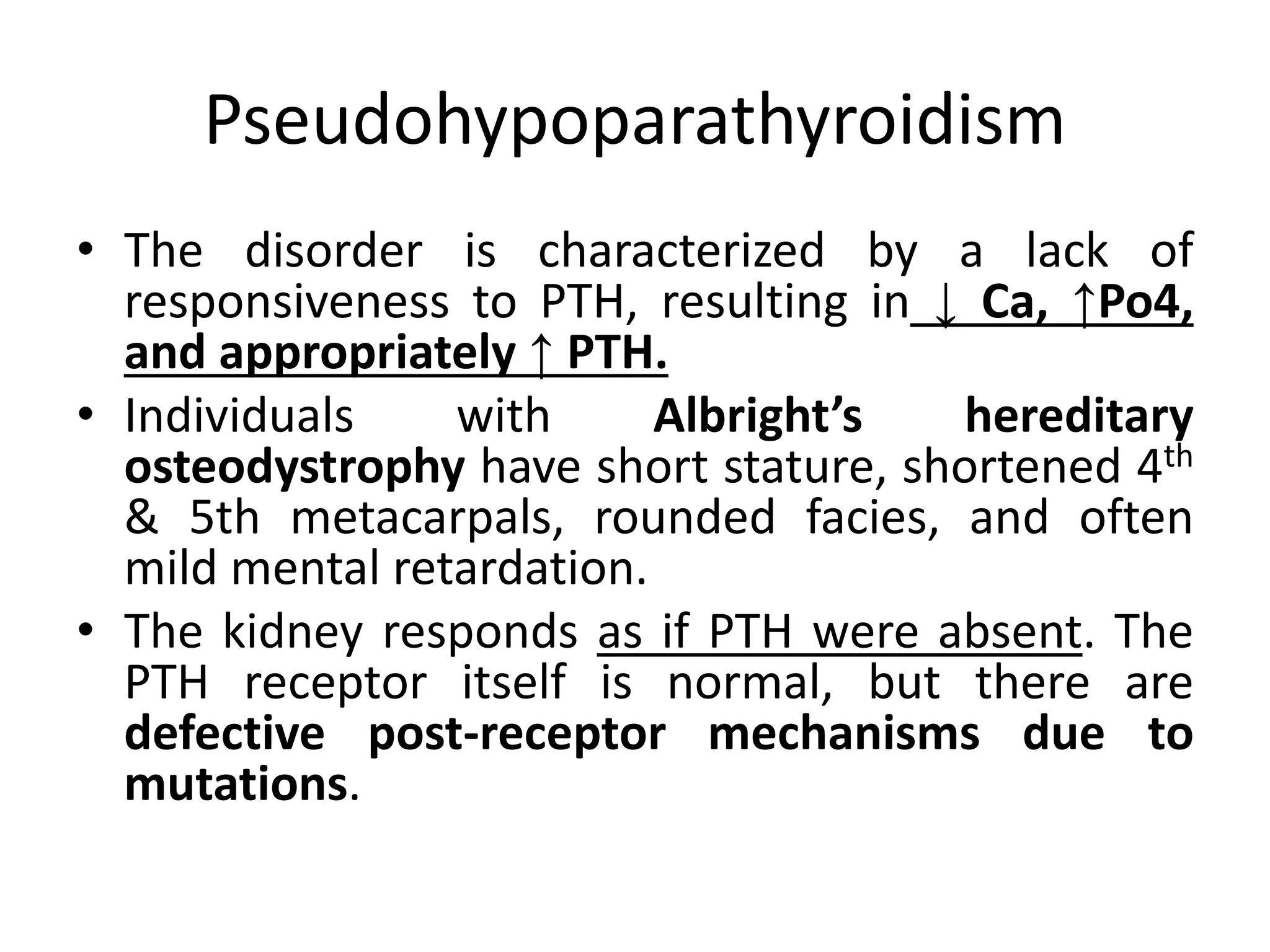 Disorders of the parathyroid glands | PPTX