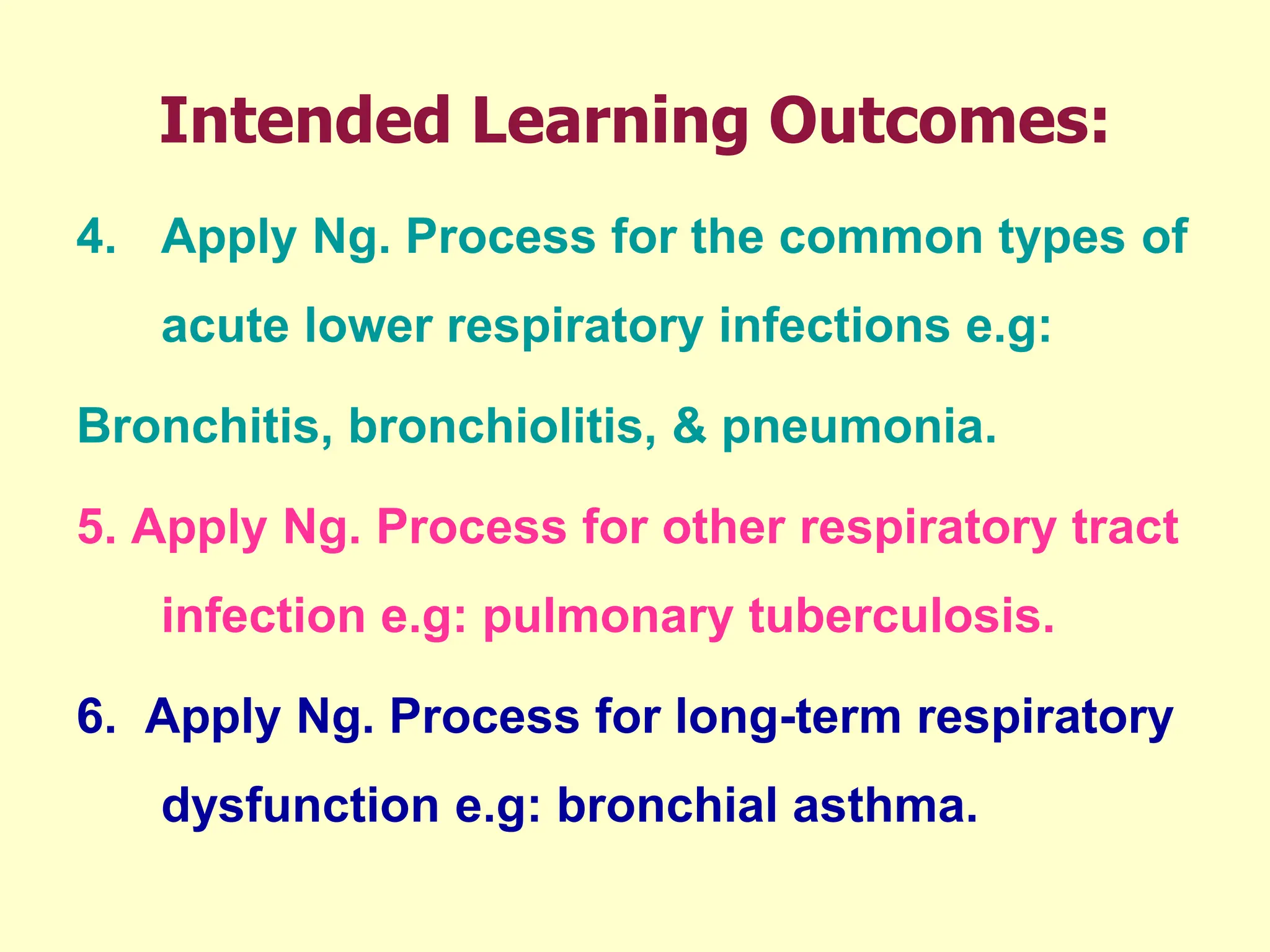 Nursing care of family with respiratory disorders of the respiratory ...