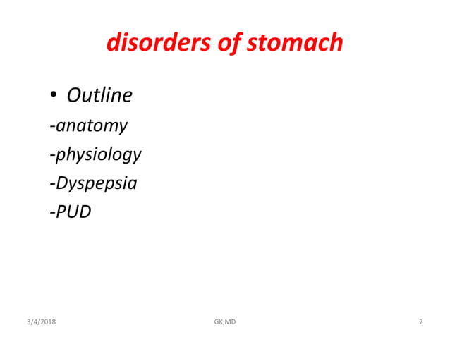 Disorders of the stomach | PPTX | Digestive Disorders | Diseases and ...