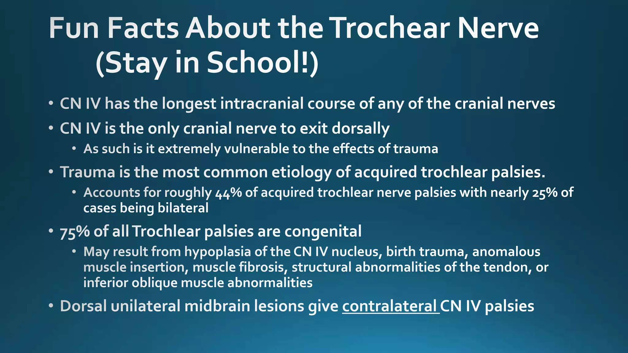 Disorders of the trochlear nerve | PPTX | Brain and Nervous System ...