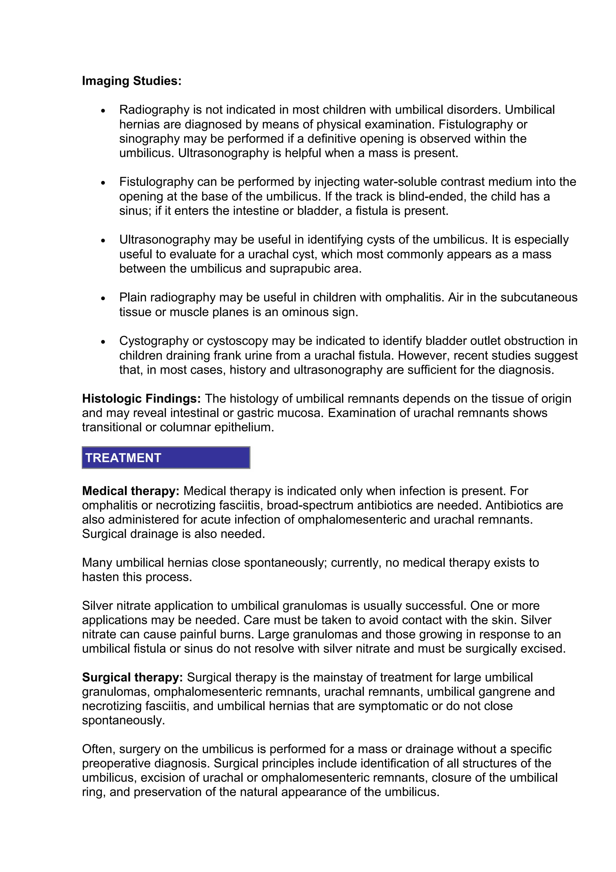 Disorders of the umbilicus | DOC | Pregnancy | Reproductive Health