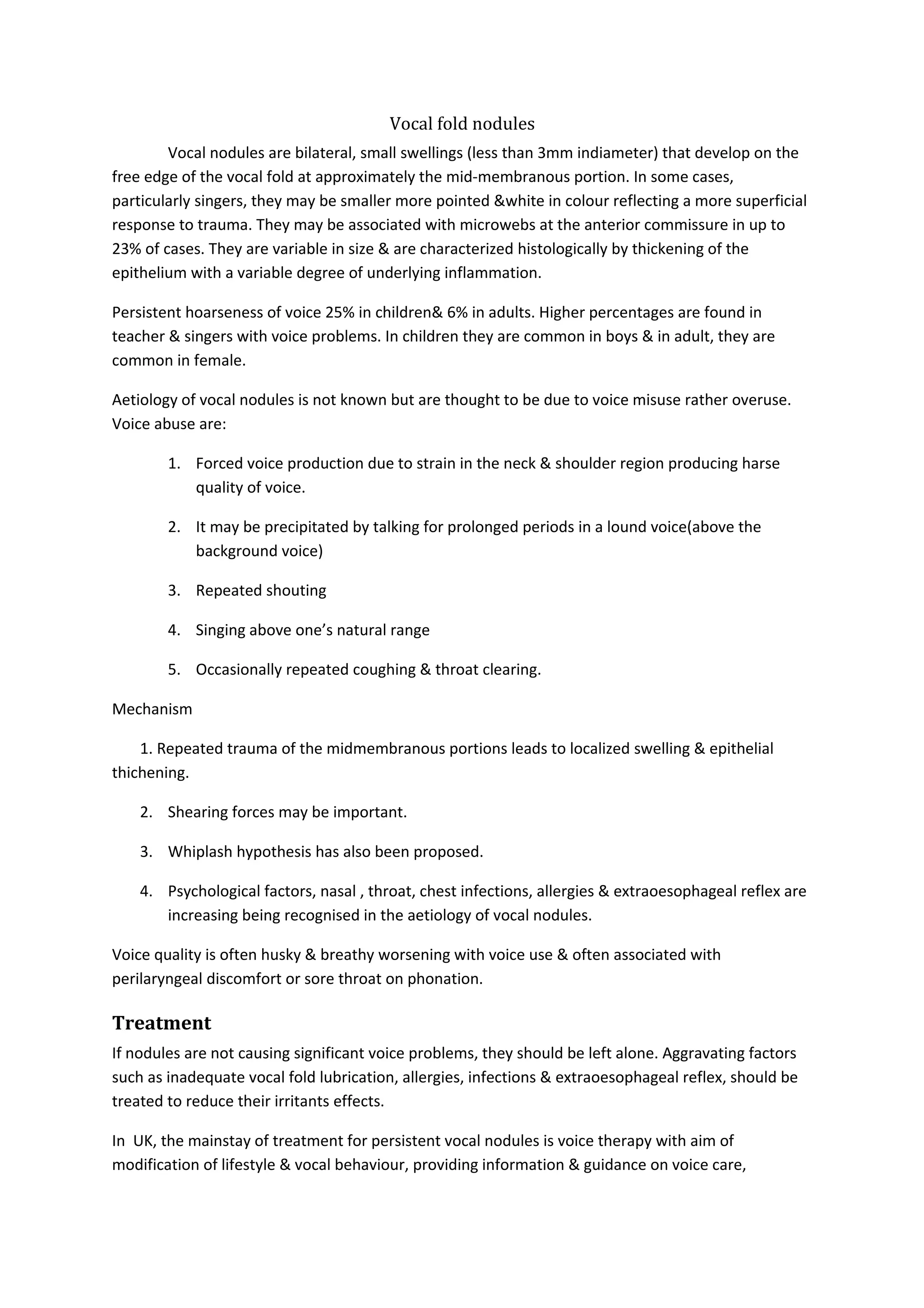 Disorders of the voice | DOC