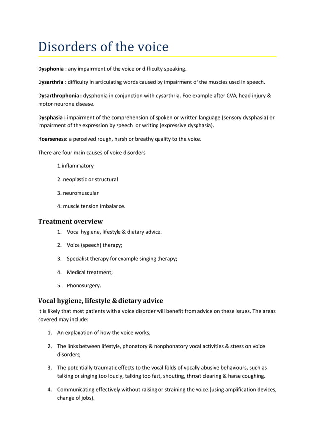 Disorders of the voice | PDF