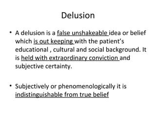 Disorders of thought | PPT