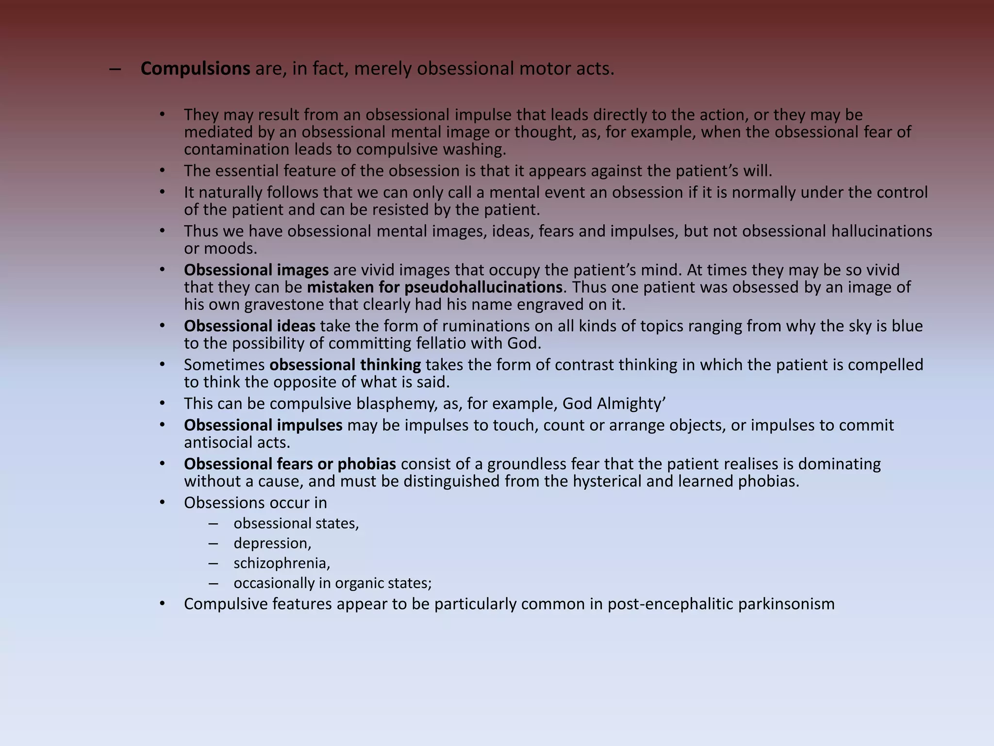 Disorders of thought | PPTX | Brain and Nervous System Disorders ...