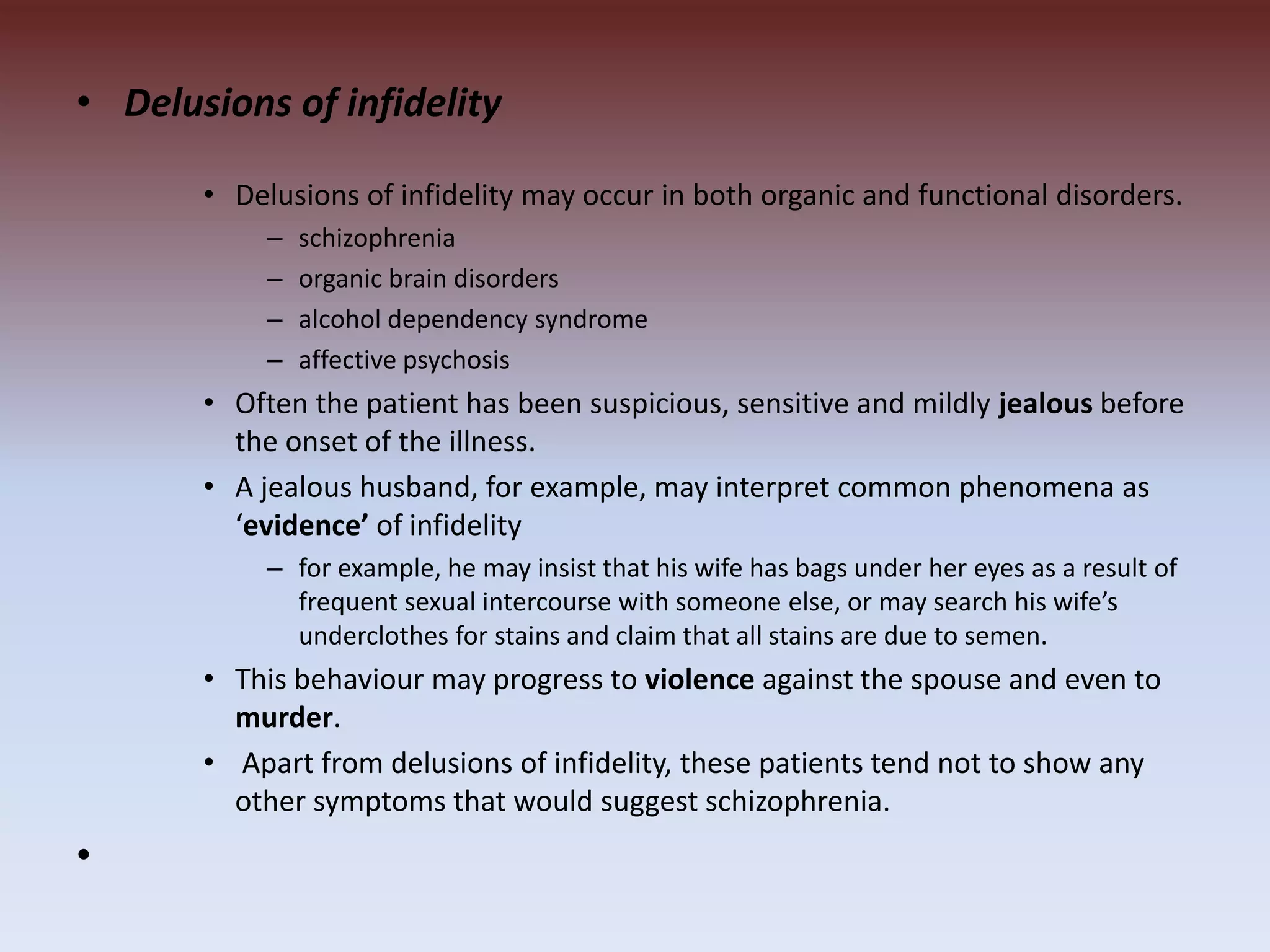 Disorders of thought | PPTX