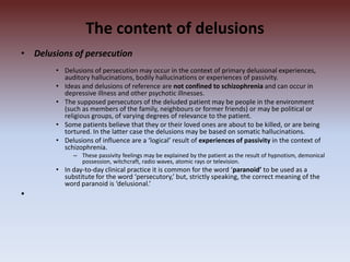 Disorders of thought | PPTX