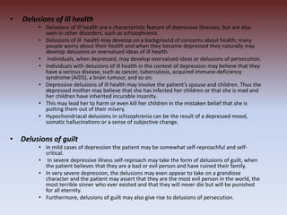 Disorders of thought | PPTX
