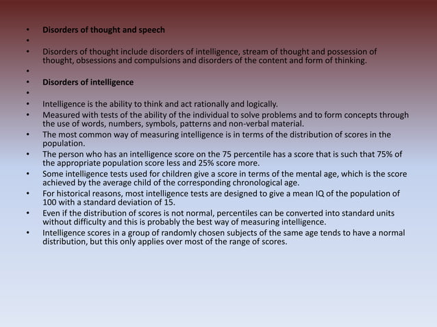 Disorders of thought | PPTX | Brain and Nervous System Disorders ...