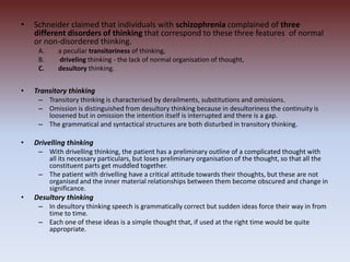 Disorders of thought | PPTX