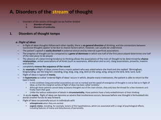 Disorders of thought | PPTX