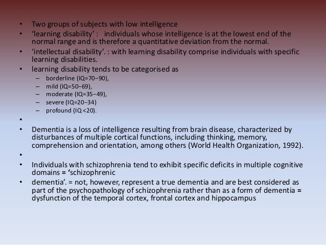 Disorders of thought