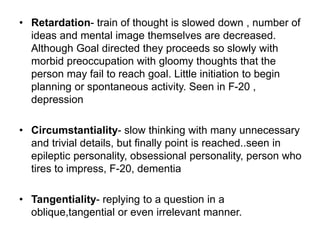 Disorders of thought | PPTX