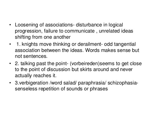 Loose Thought Process