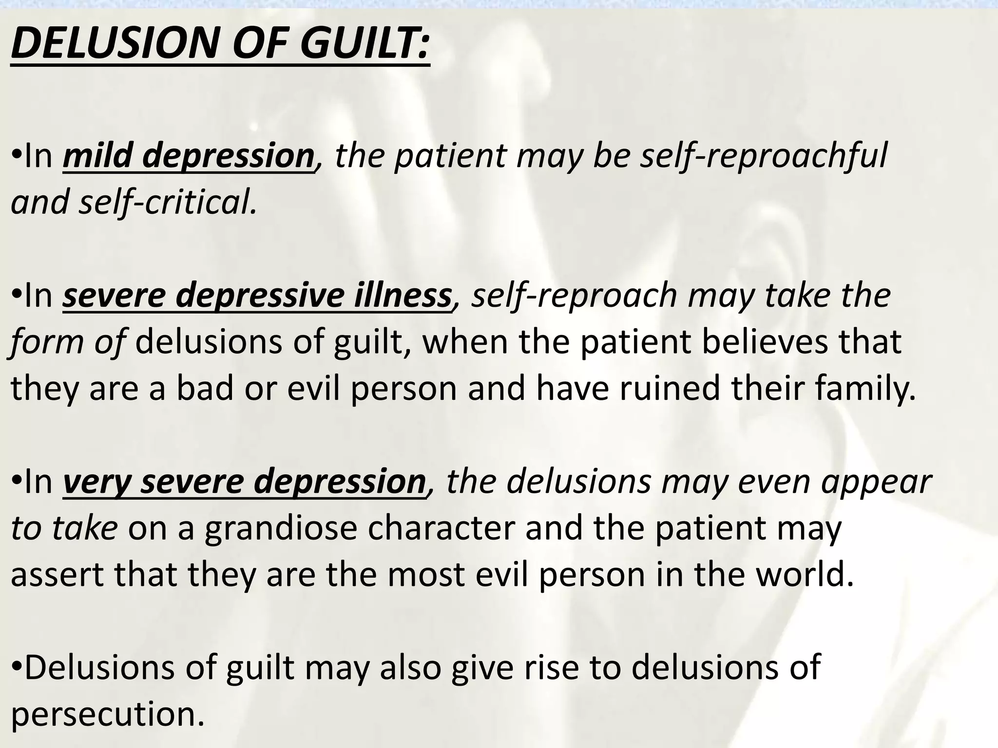 Disorders of thought | PPTX