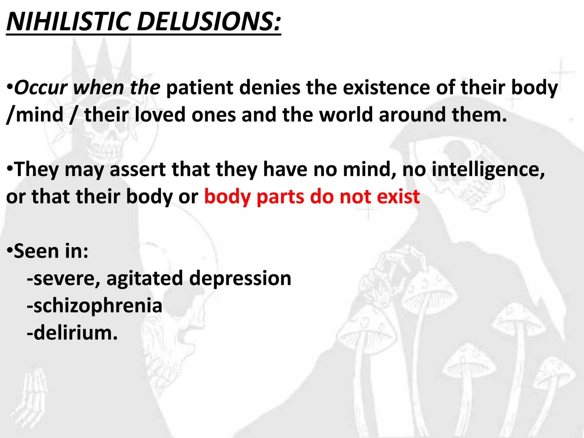 Disorders of thought | PPTX