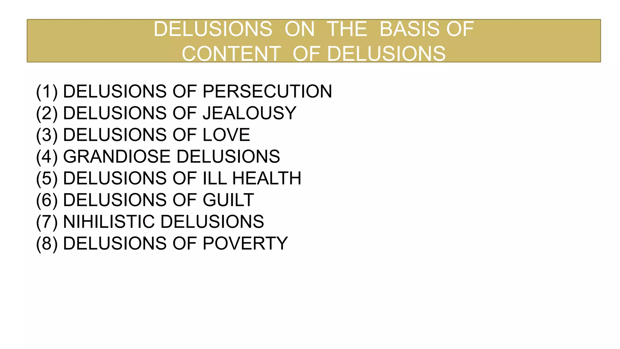 Disorders of thought content | PPTX