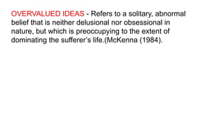 Disorders of thought content | PPTX | Mental Health | Diseases and ...