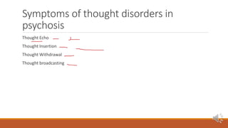 Disorders of thought in psychotic illness | PPT