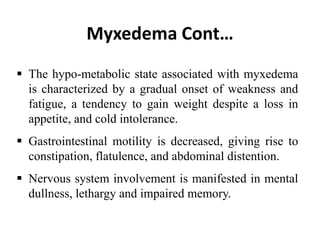 Disorders of thyroid gland | PPTX