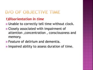Disorders of time and perception | PPTX