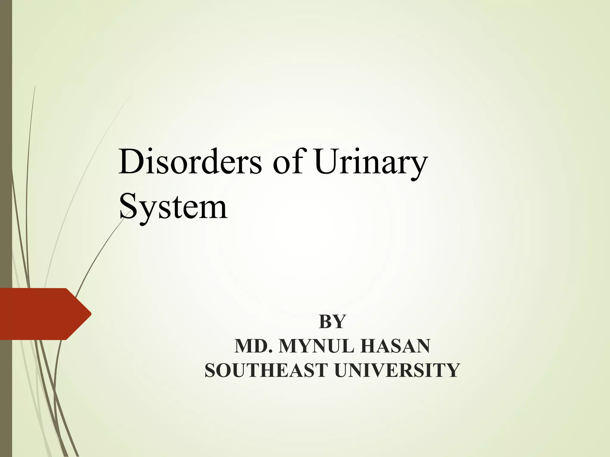 Disorders of urinary system | PPT