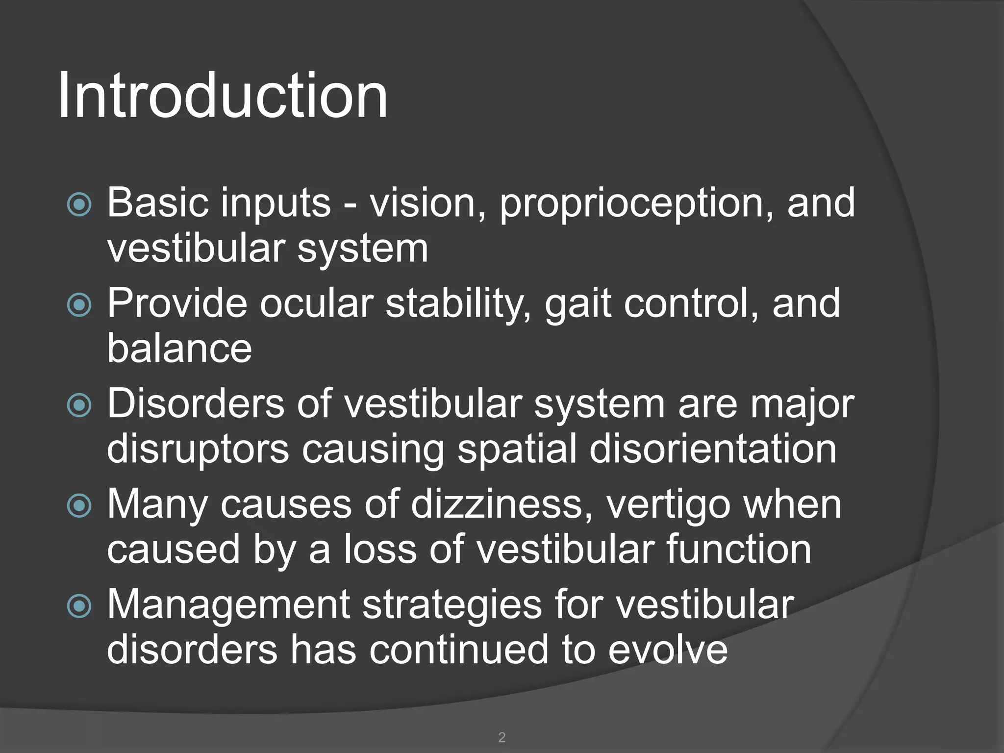 Disorders of vestibular system 04.04.16-dr.davis | PPTX