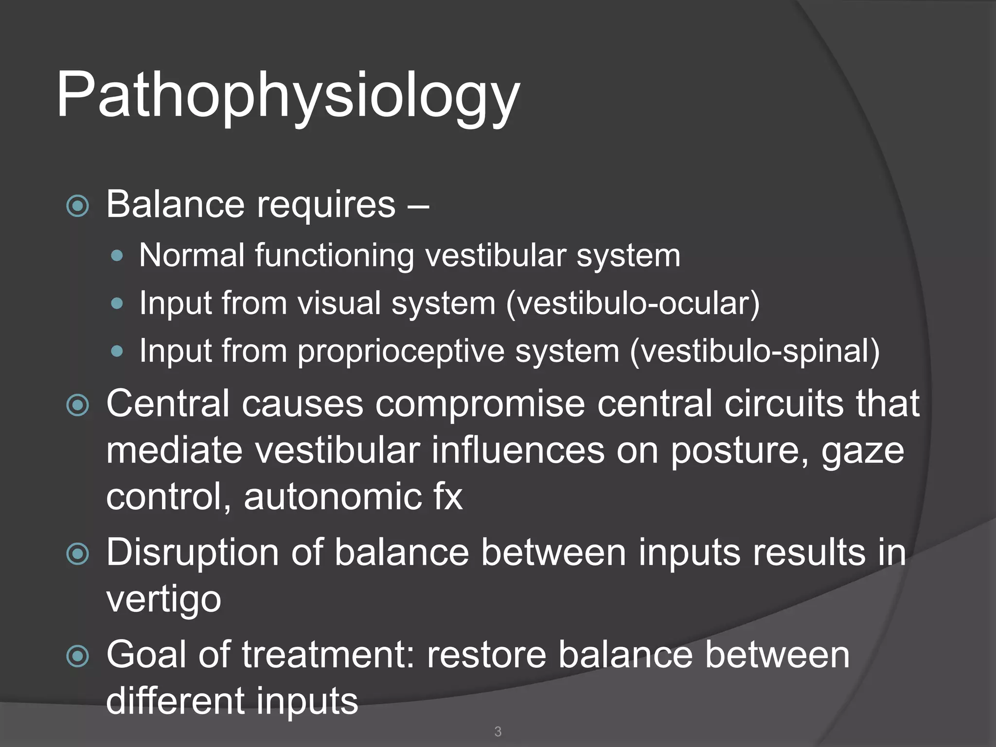 Disorders of vestibular system 04.04.16-dr.davis | PPTX